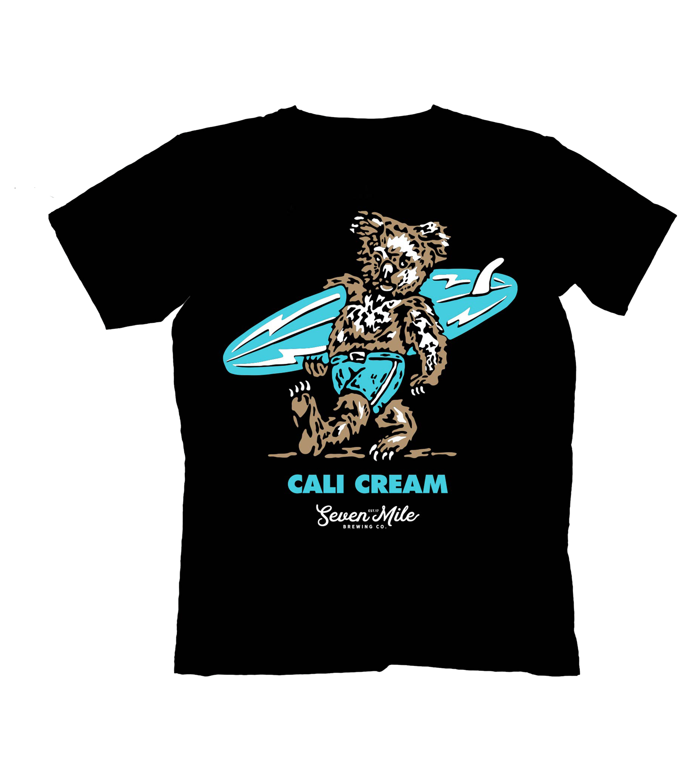 Cali Cream T-Shirt – Seven Mile Brewing